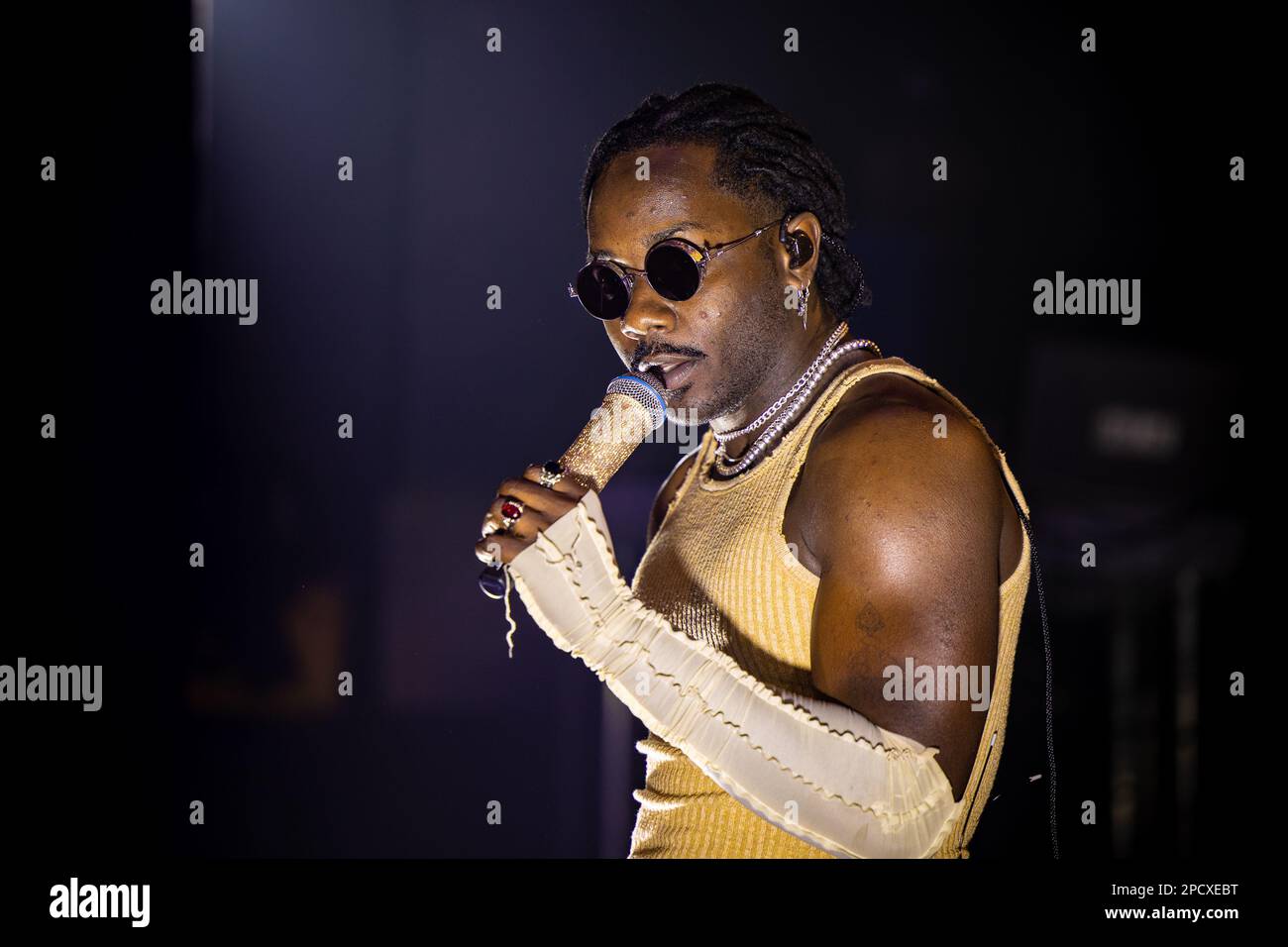 Copenhagen, Denmark. 13th Mar, 2023. The American rapper and singer Channel Tres performs a live ...