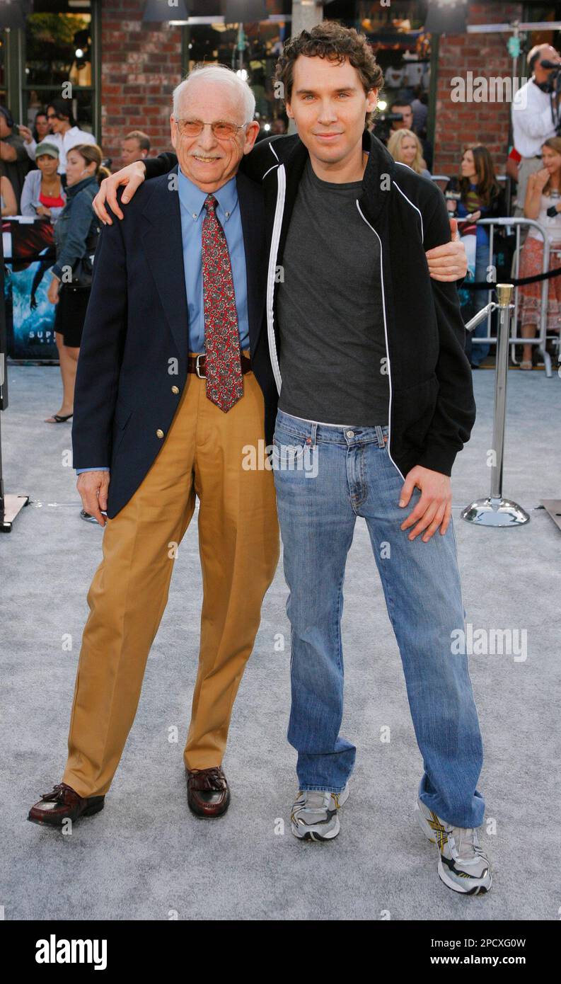 Director of the movie "Superman Returns," Bryan Singer, right, arrives ...