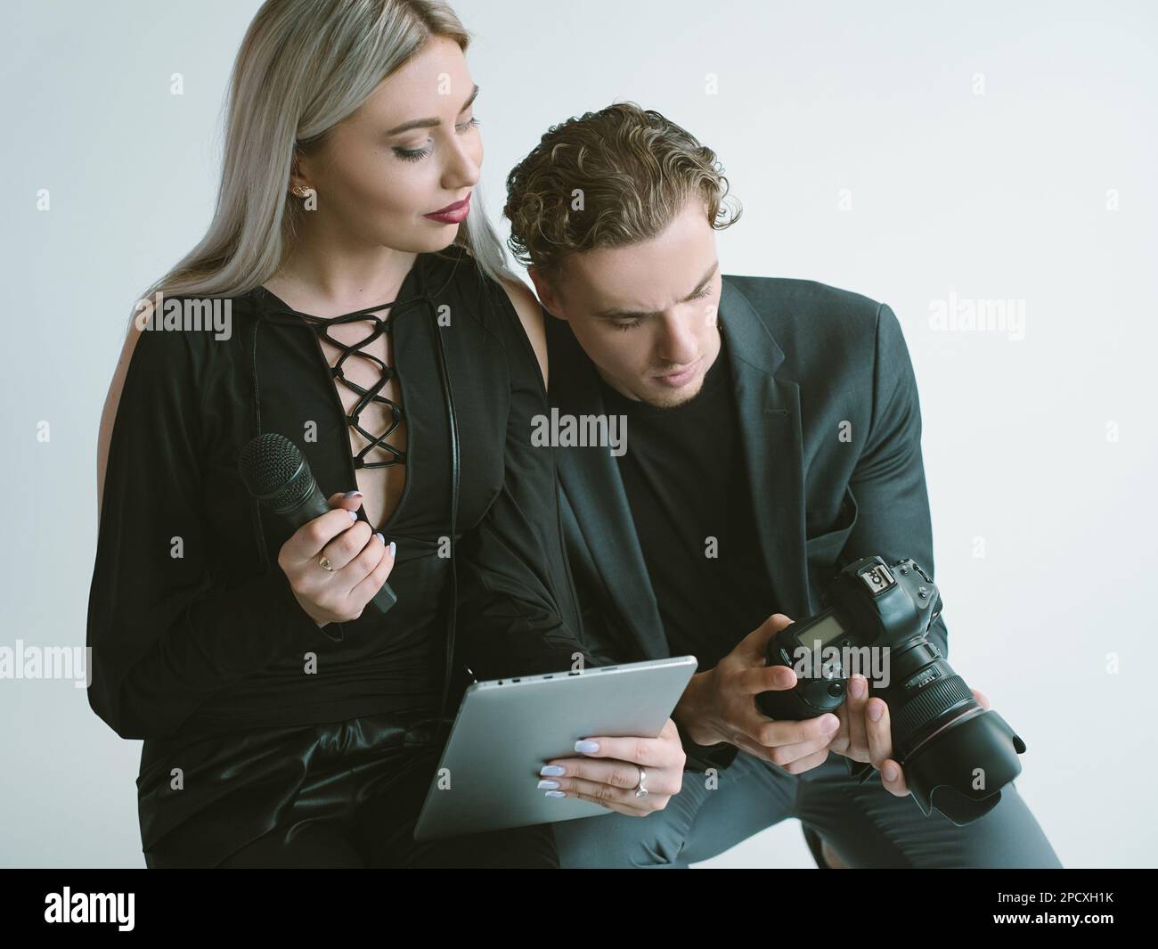 backstage team media people communication concept Stock Photo - Alamy