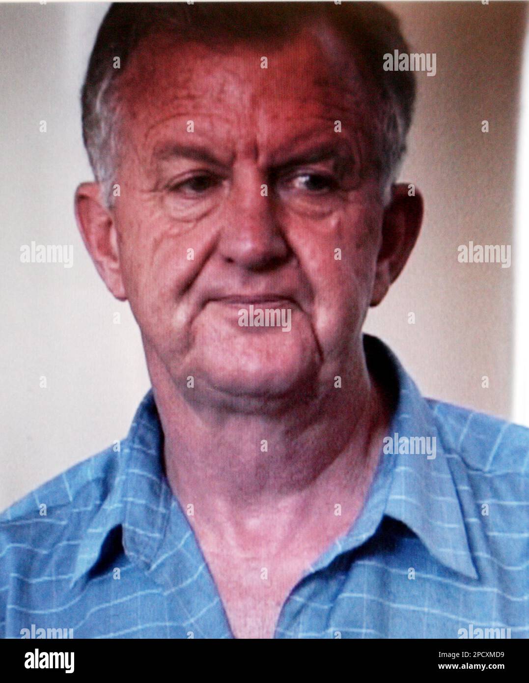 Kevin Fitzpatrick, father of Pamela Fitzpatrick, speaks to journalists ...