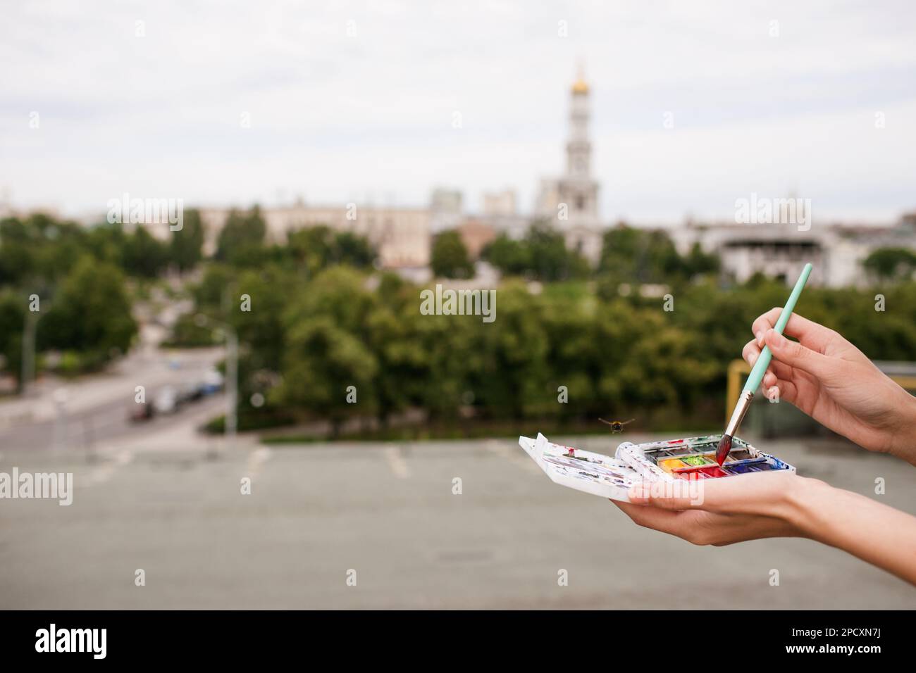 Creation artist urban painting still life concept Stock Photo - Alamy