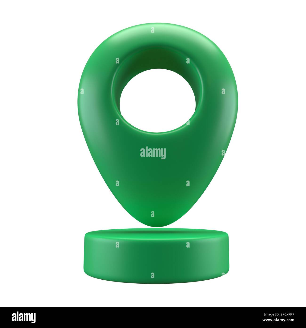 3D Realistic icon Style green glossy Location map pin gps pointer ...