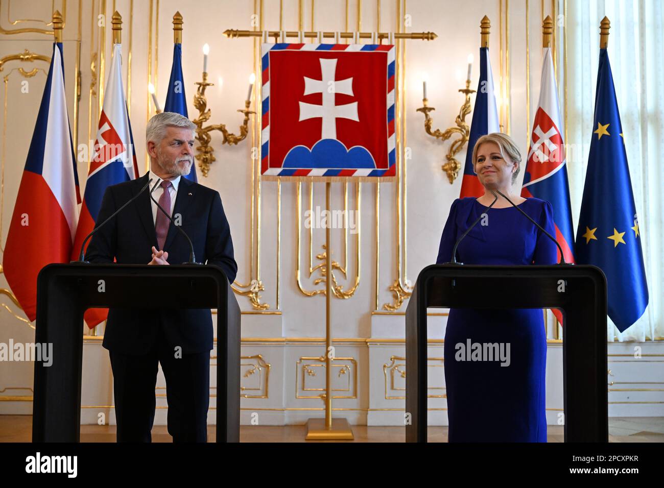 Czech President Petr Pavel (left) visits Slovak President Zuzana ... Czech President Petr Pavel (left) visits Slovak President Zuzana ...
