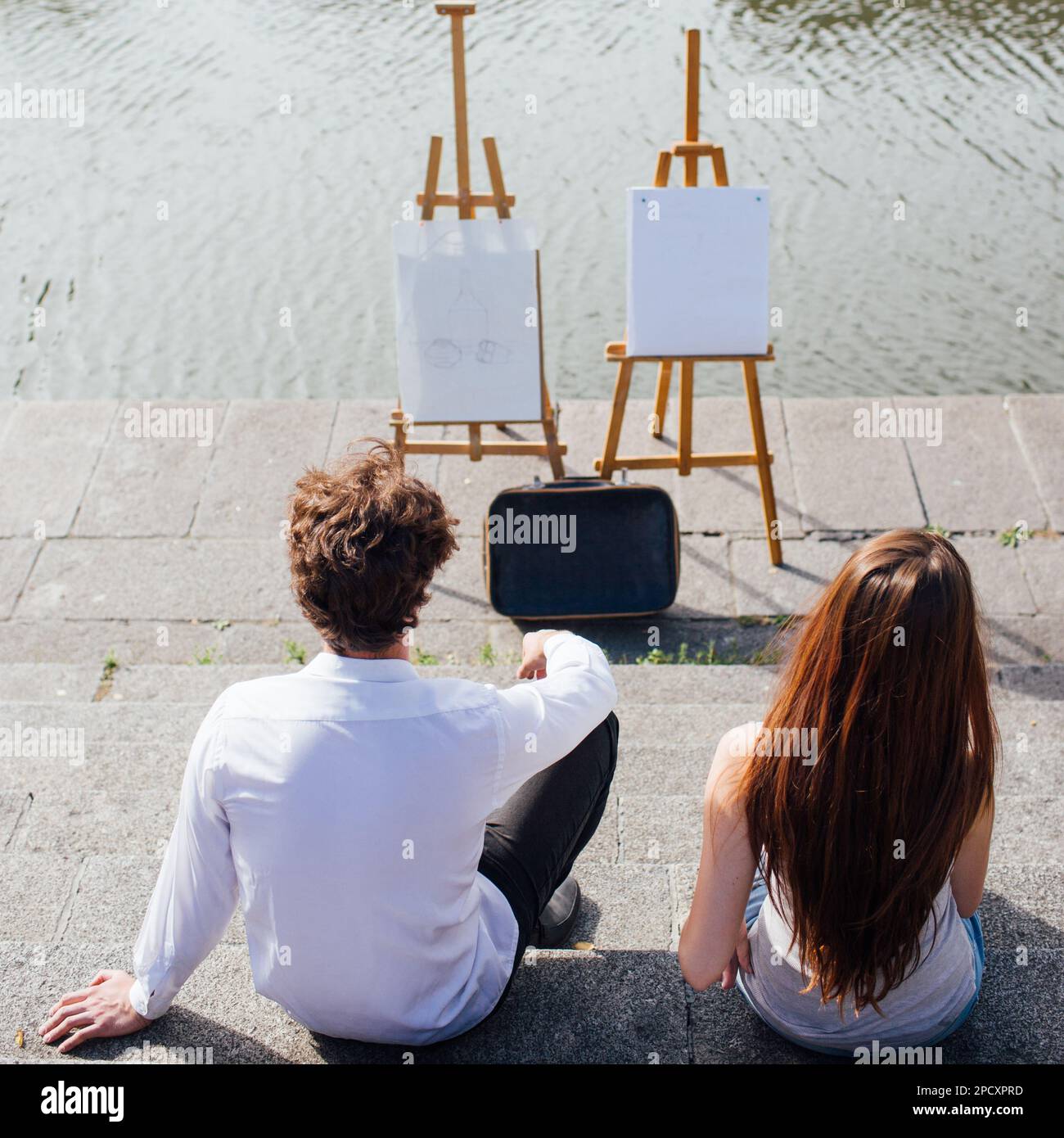 Break artist city admire start landscape concept Stock Photo - Alamy