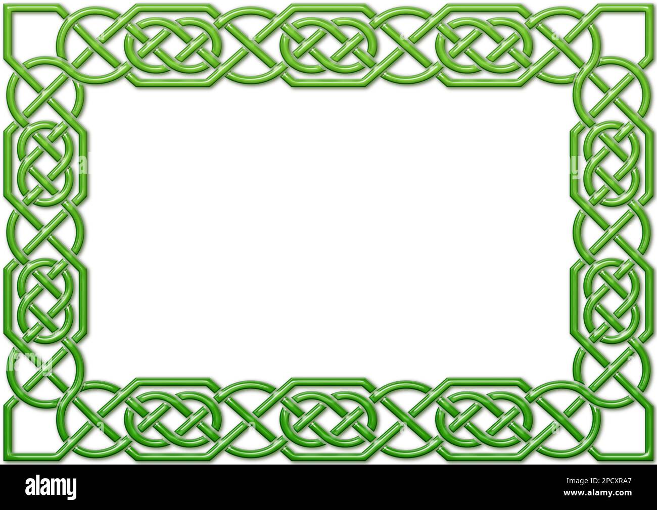 Linear border made with Celtic knots for use in designs for St. Patrick ...