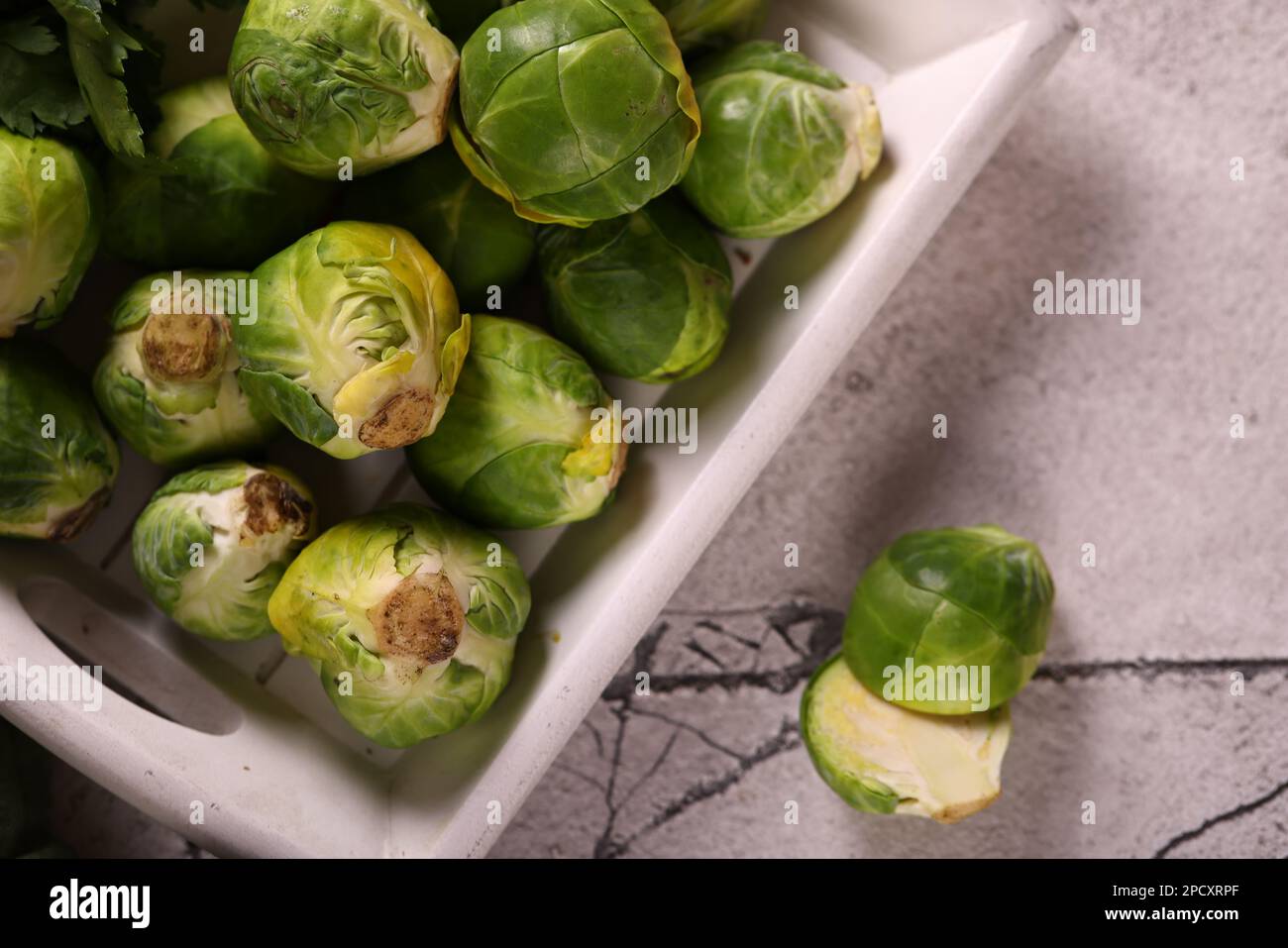 fresh organic food vegetable brussels sprouts Stock Photo - Alamy