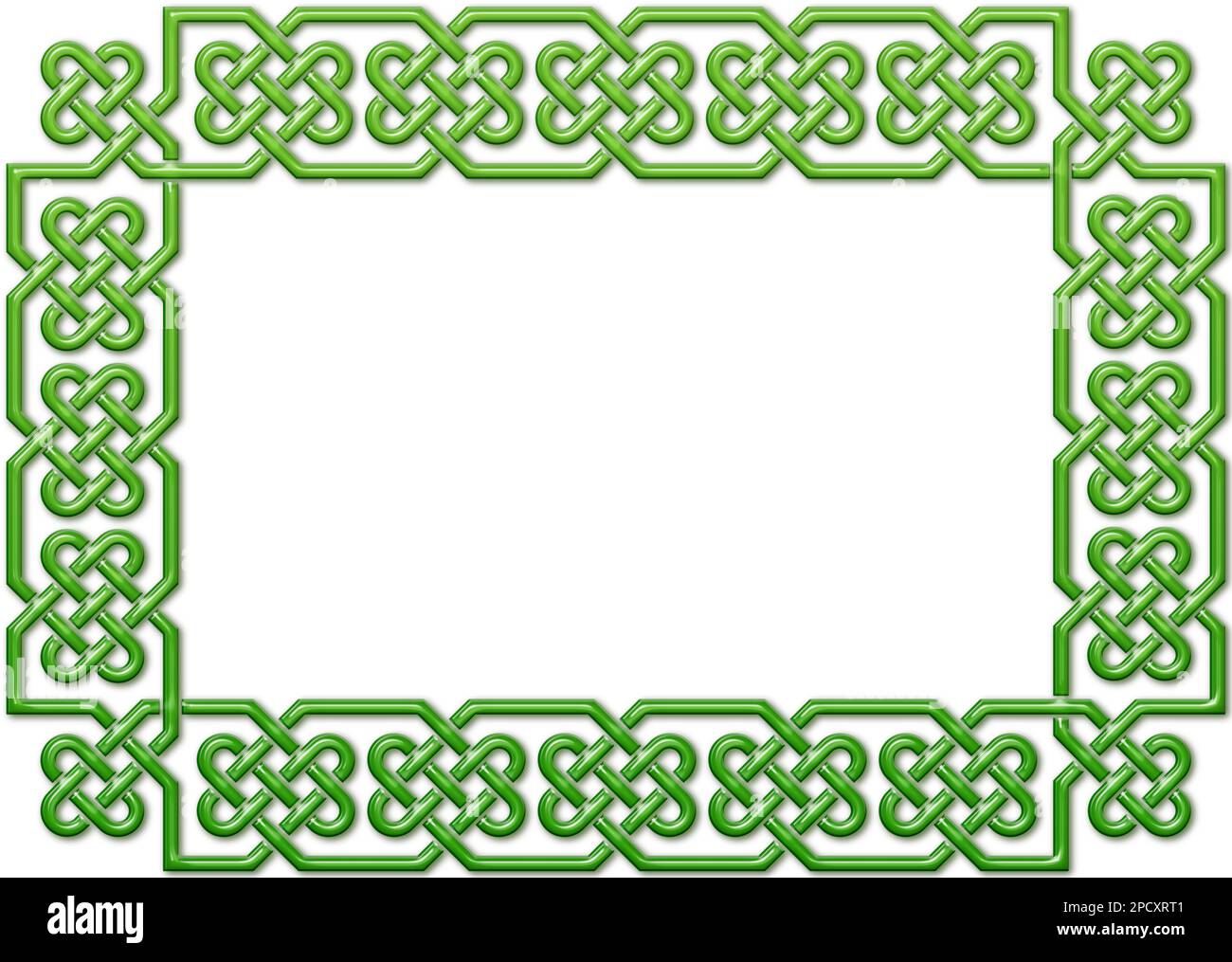Linear border made with Celtic knots for use in designs for St. Patrick ...