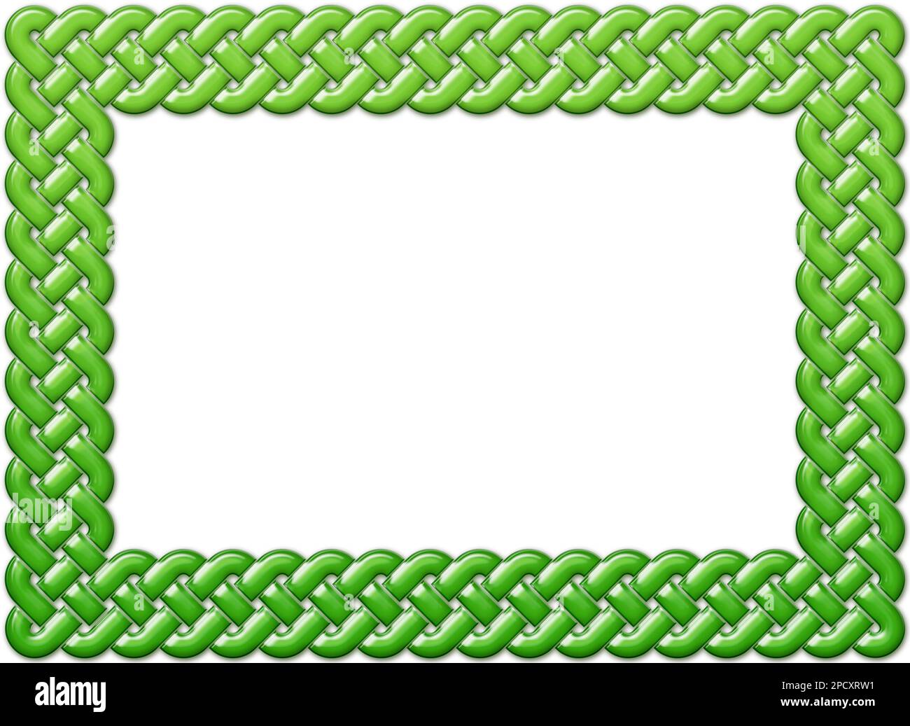 Linear border made with Celtic knots for use in designs for St. Patrick ...