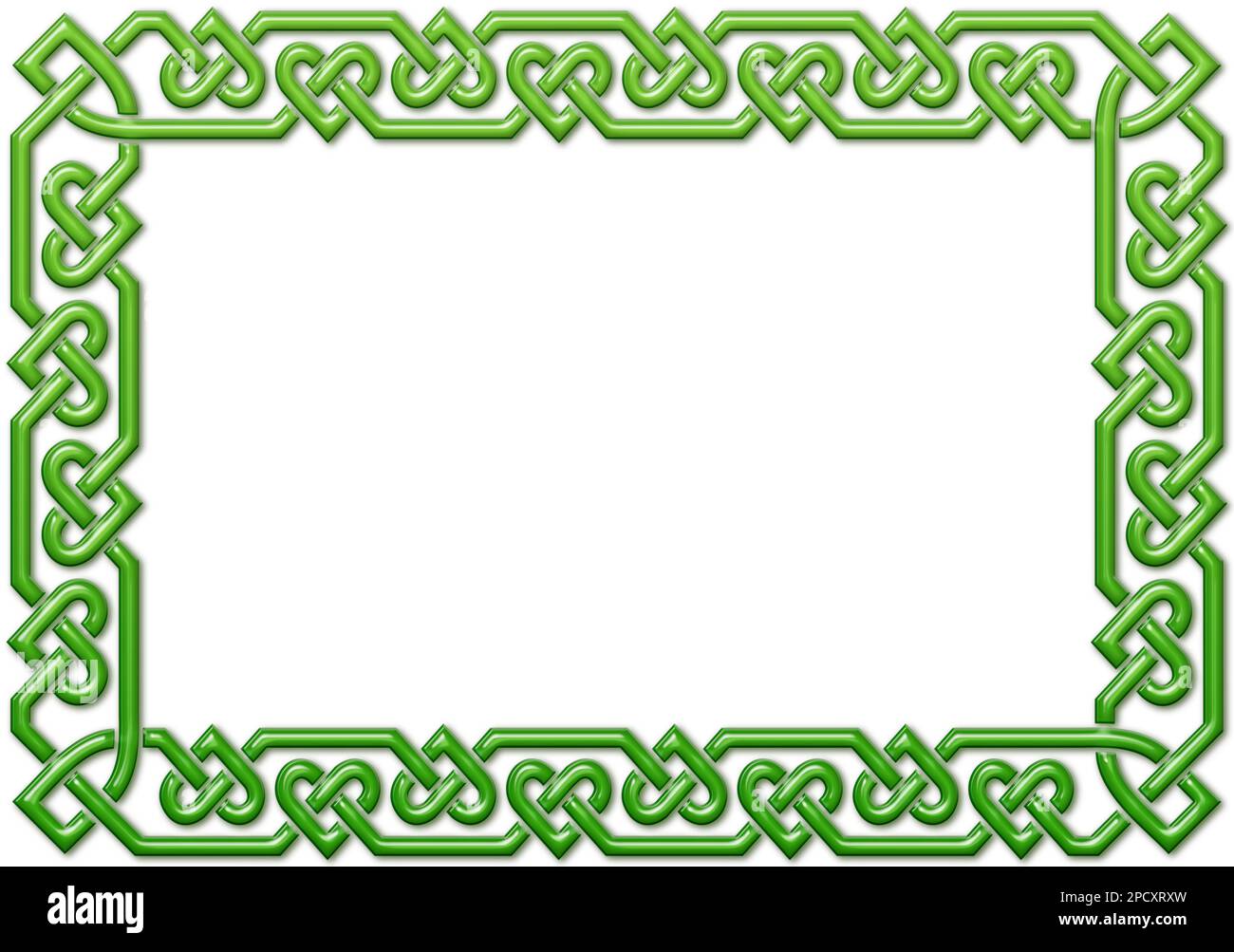 Linear border made with Celtic knots for use in designs for St. Patrick ...