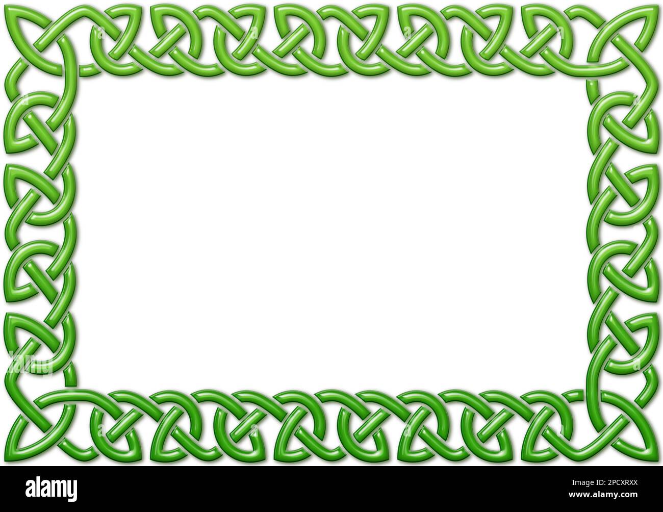 Linear border made with Celtic knots for use in designs for St. Patrick ...