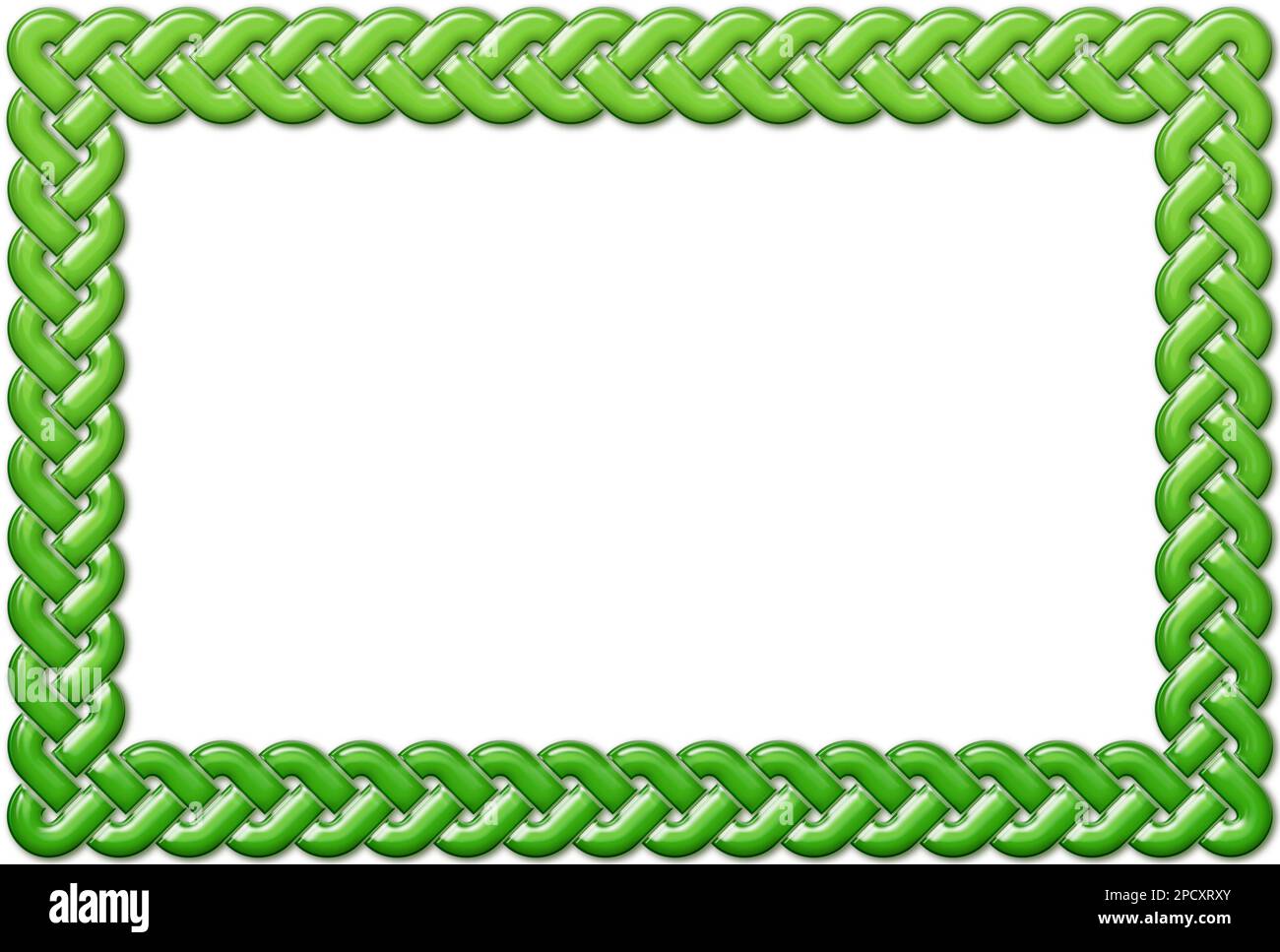 Linear border made with Celtic knots for use in designs for St. Patrick ...