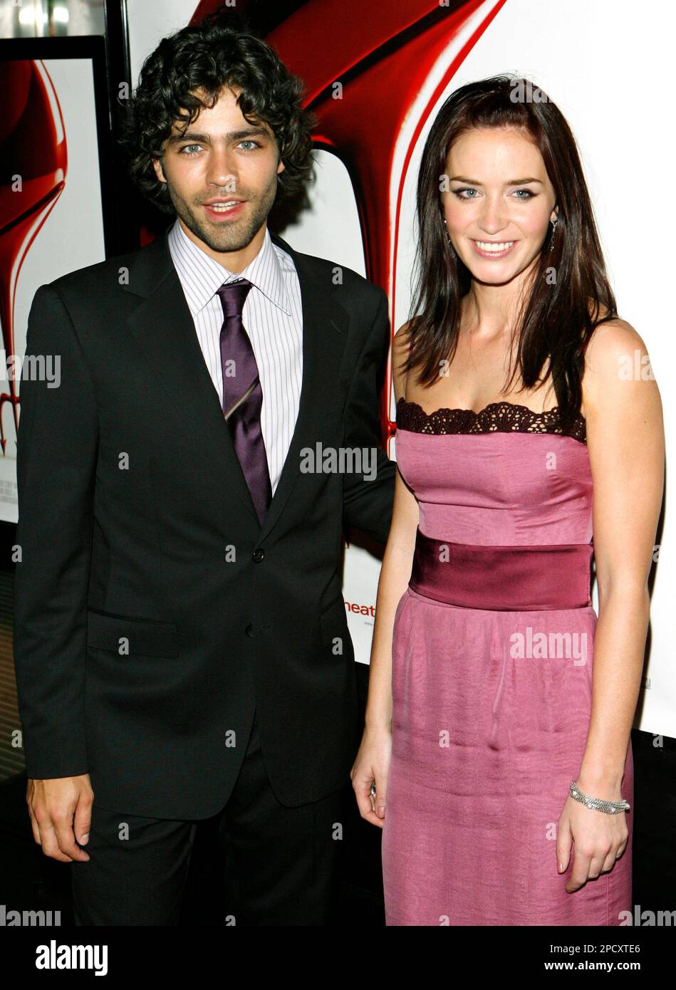 Cast members Adrian Grenier and Emily Blunt, pose for photographers ...