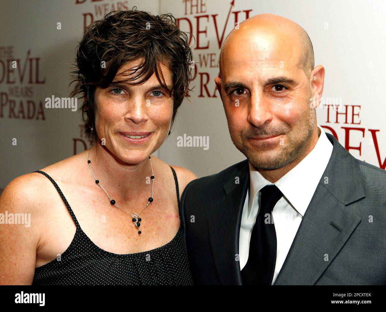 Cast member Stanley Tucci, right, and his wife Kate pose for ...
