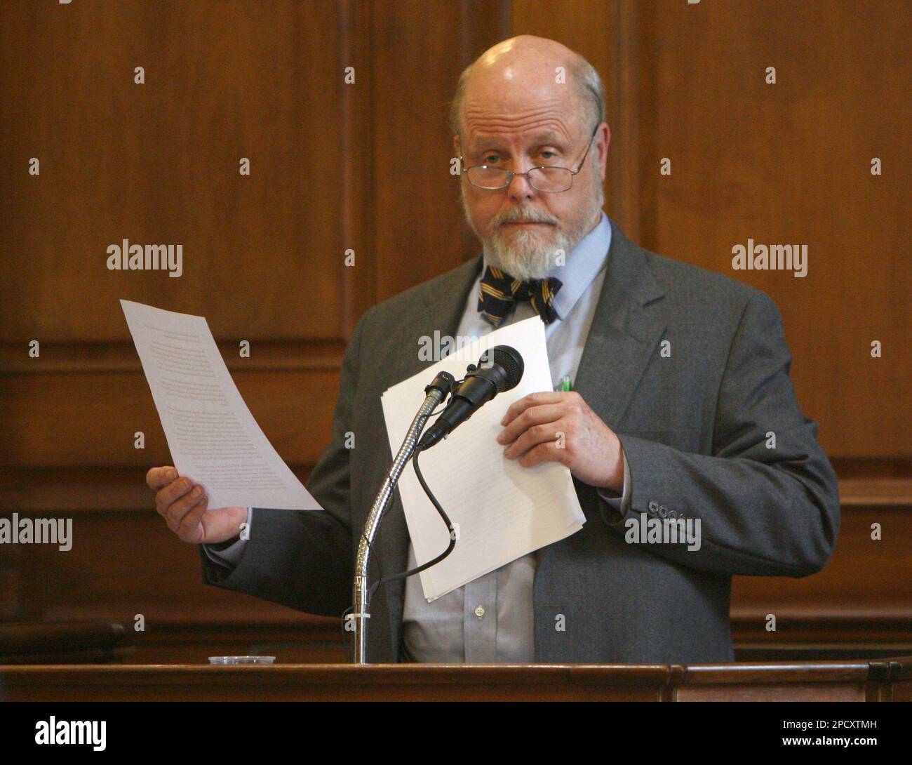 Psychiatrist Stephen Heisel testifies during the Superior Court trial ...