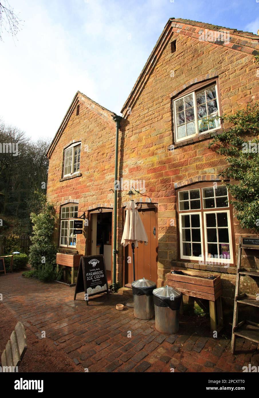 Tea-room at Kinver rock houses, Kinver, Staffordshire, England, UK ...