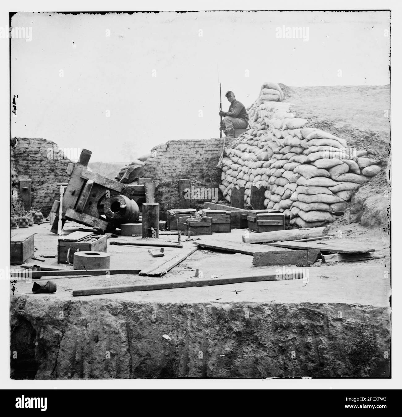 Yorktown, Virginia (vicinity). Confederate fort southeast of New ...