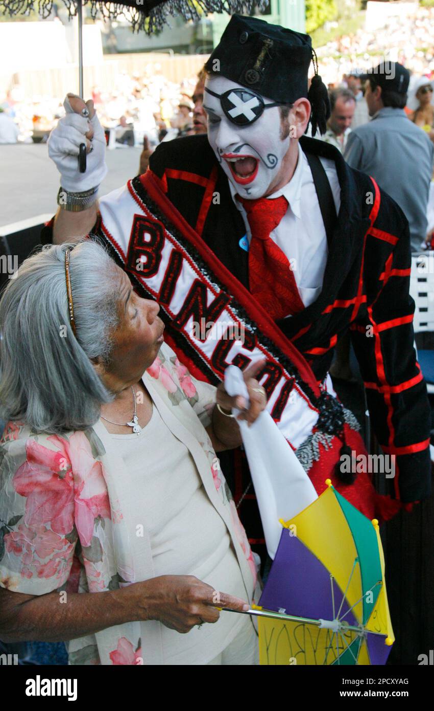 Rose Moran, 77, left, dances with a performer as the Preservation Hall ...