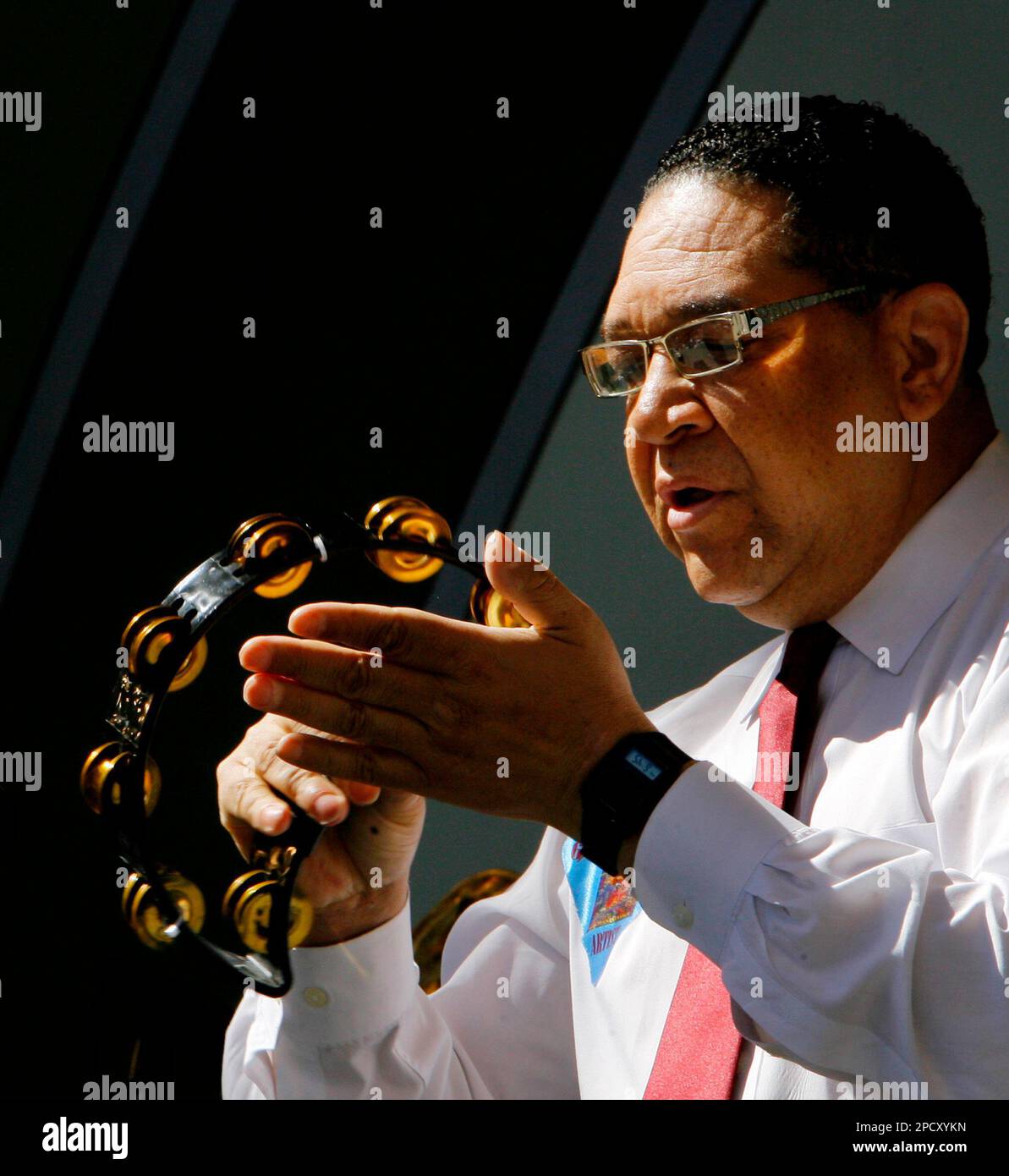 Brother Ron Hopson of the McCollough Sons of Thunder plays the ...