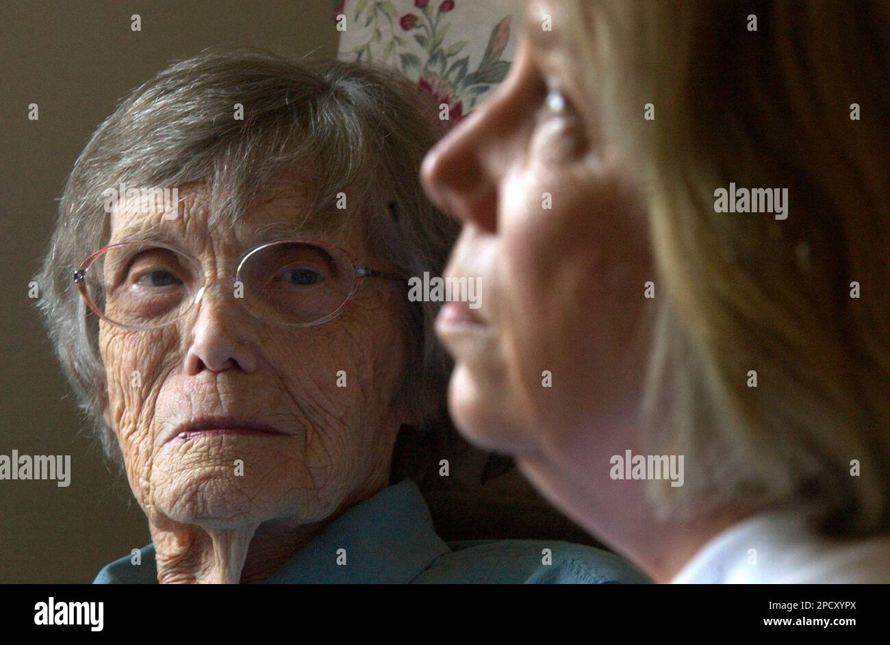 Margaret Chambers, left, and daughter Nancy Kenney talk Saturday, June ...