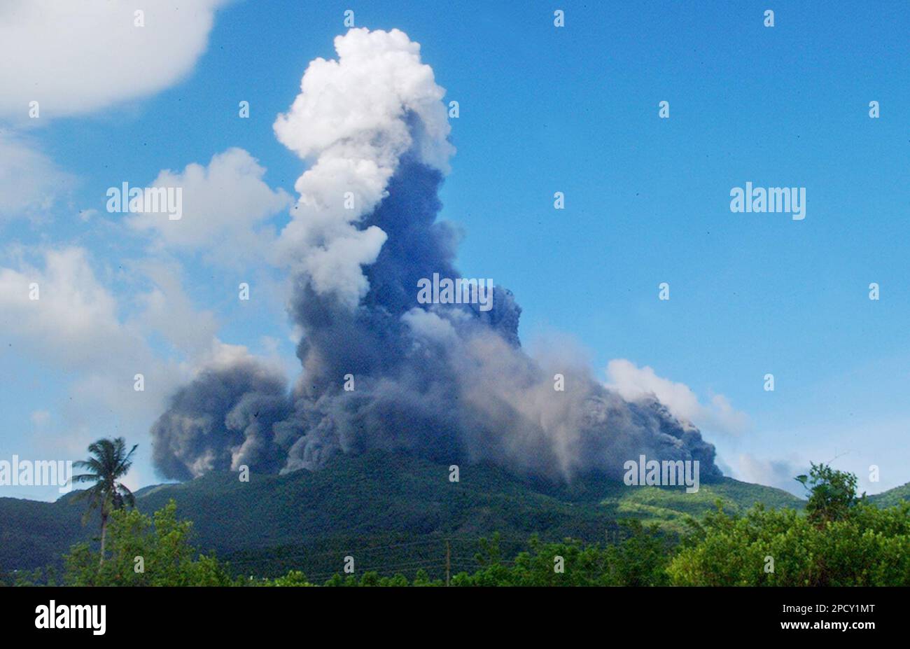 Mount Bulusan volcano in the part of Irosin town in Sorsogon province ...