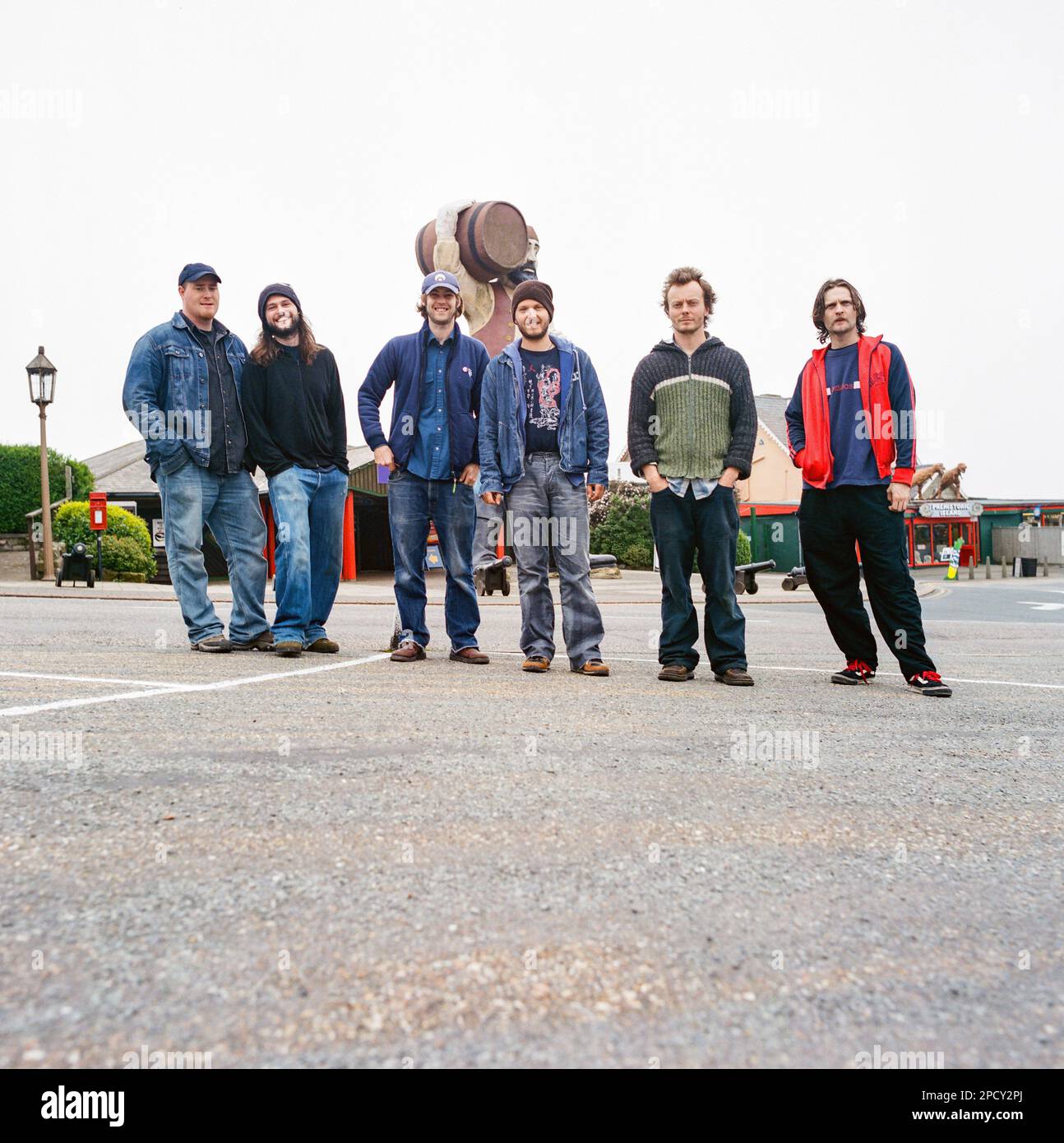 The Bees Band Photographed Outside The Blackgang Chine Amusement Park Isle Of Wight England
