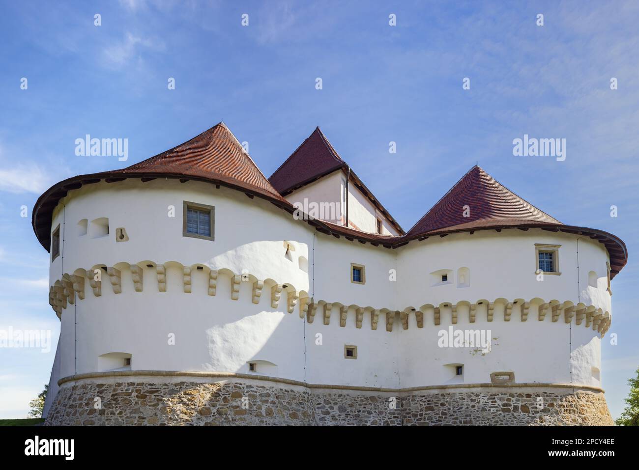 Under the towers of Veliki Tabor, a fortified castle dominating the ...