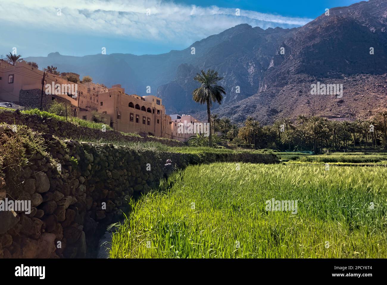 Trekking through Bald Sayt village on a traverse of the Western Hajar ...