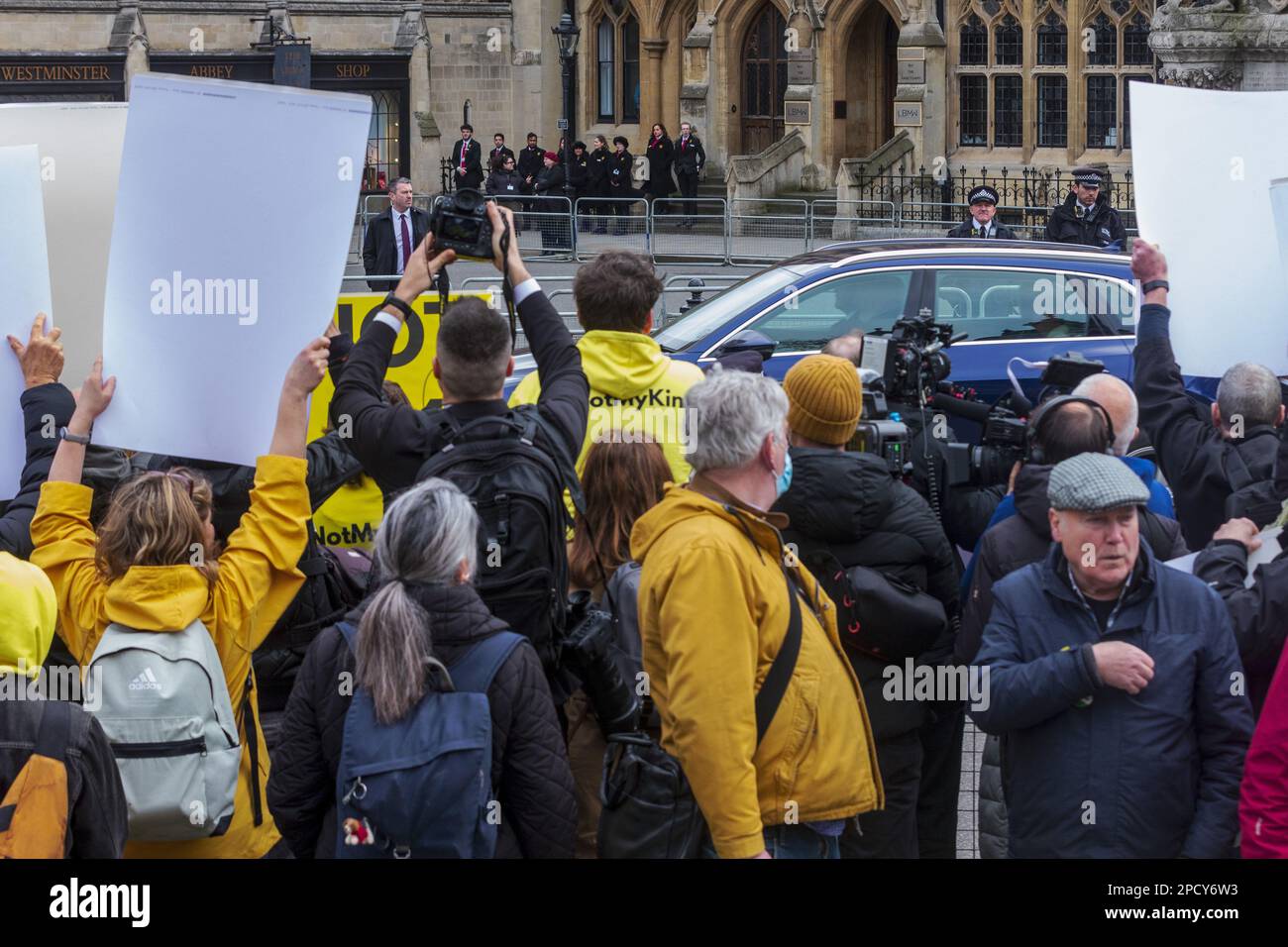 London, UK. 13th March, 2023. The arrival of the new Duke and Duchess ...