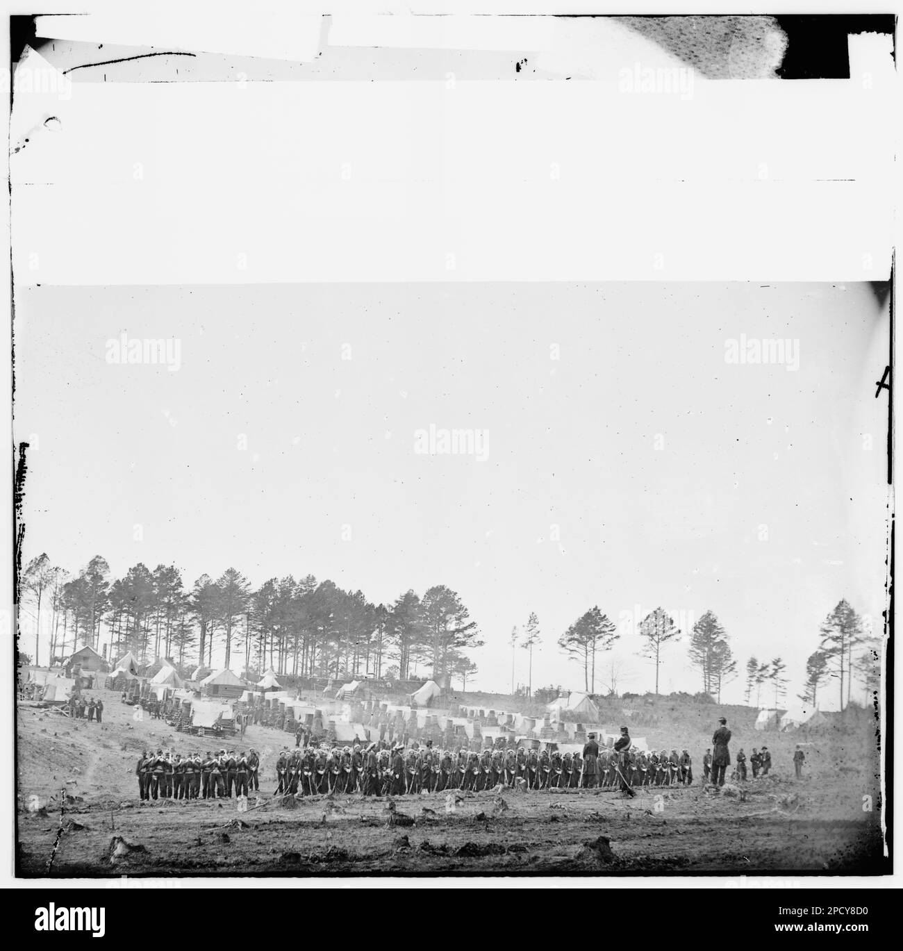 Brandy Station, Virginia. Guard mount of 114th Pennsylvania Infantry ...