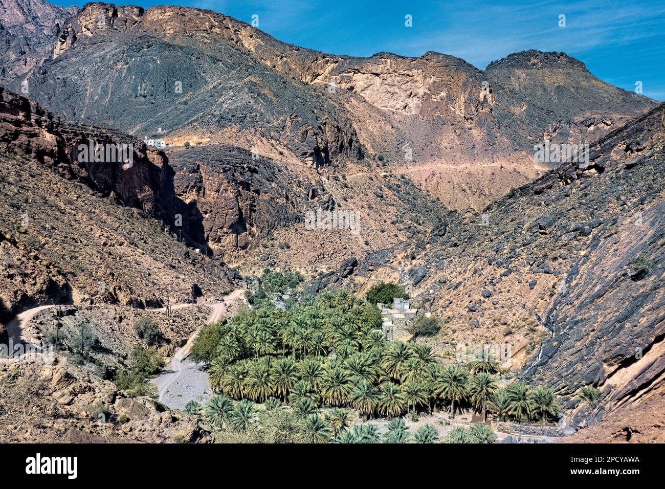 Descending to the Snake Canyon, Wadi Ban Auf, Western Hajar Mountains ...