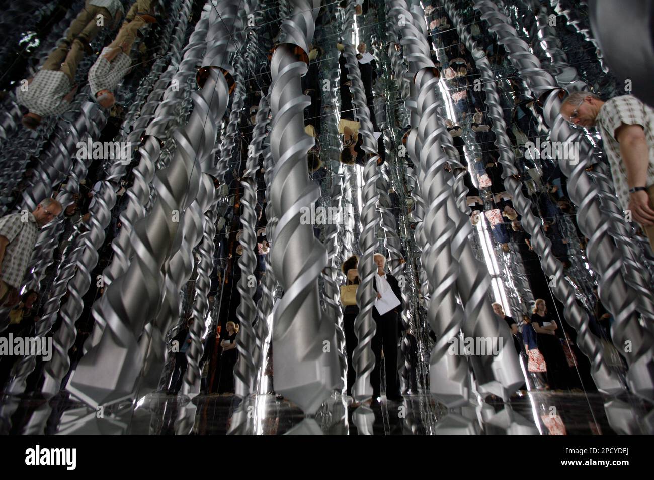 The artwork of French artist Kader Attia (Infinities, 2006) is being ...