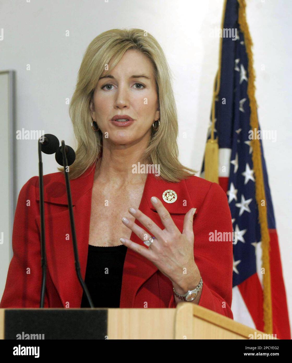U.S. Ambassador to Austria Susan McCaw adresses the foreign press in ...