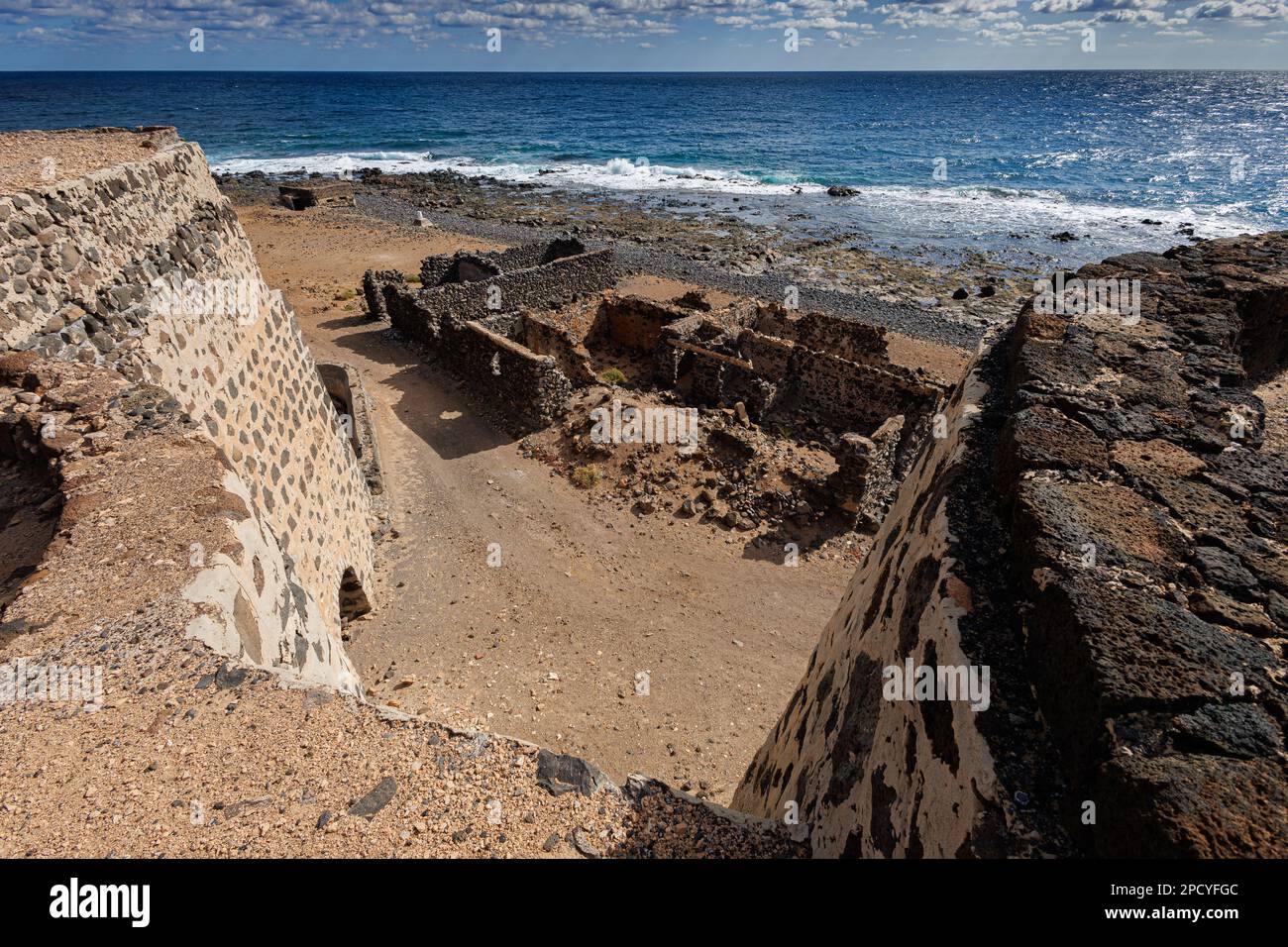 La Hondura lime kilns on the island of Fuerteventura, Canary Islands ...