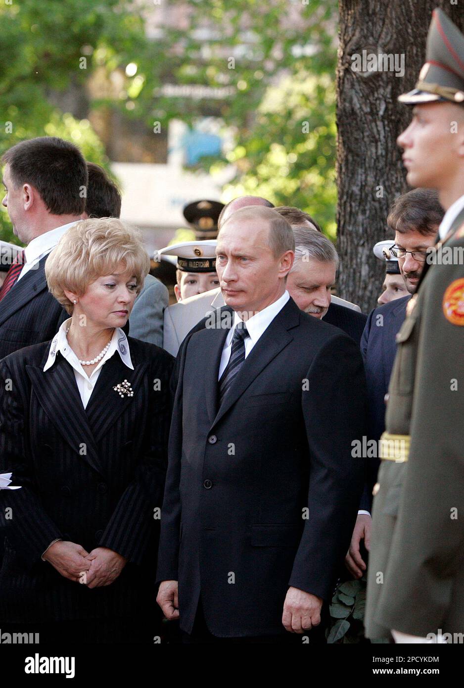 President Vladimir Putin attends the unveiling of the monument to late ...