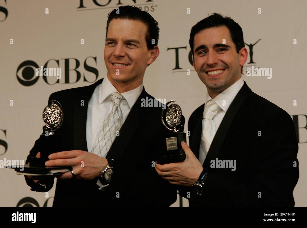Christian Hoff, left, and John Lloyd Young, winners of Best Featured ...