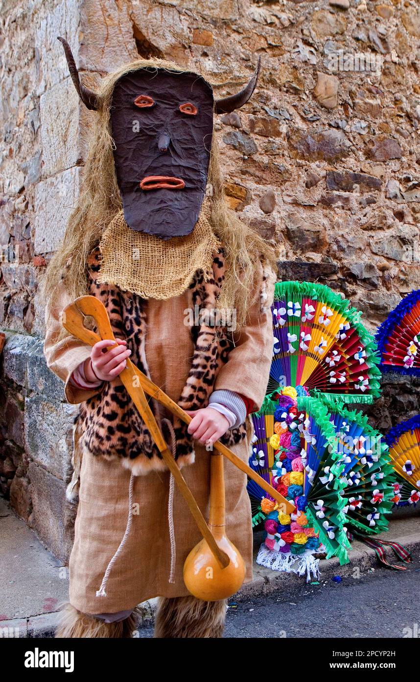Antruejo (Carnival).`Demonio´(demon). Llamas de la Ribera. León ...