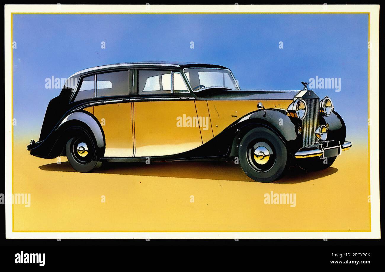 1948 Rolls Royce Silver Wraith - Car Vintage Tradecard Stock Photo - Alamy