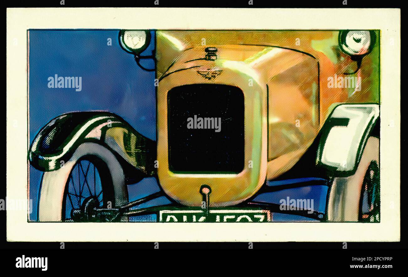 Austin 7 Motor Car 1924 - Car Vintage Cigarette Card Stock Photo - Alamy