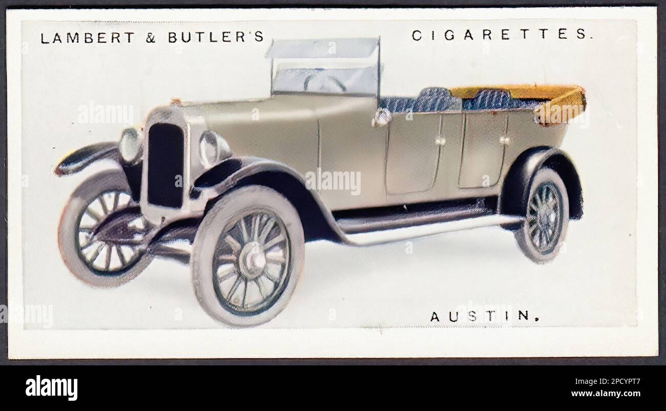 Austin Twenty 1922 - Car Vintage Cigarette Card Stock Photo - Alamy