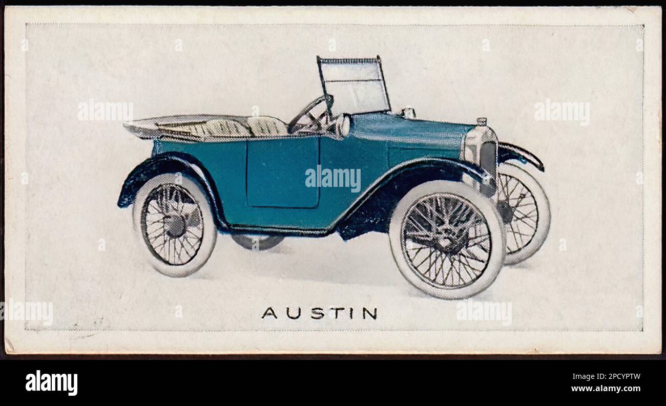 Austin Seven 1923 - Car Vintage Cigarette Card Stock Photo - Alamy