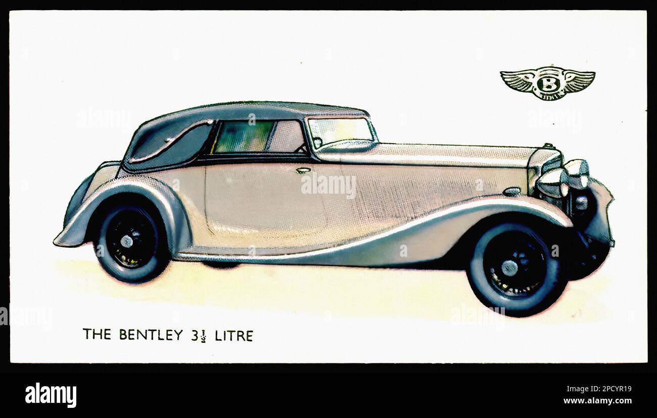 Bentley 3.5 Litre - Car Vintage Cigarette Card Stock Photo - Alamy