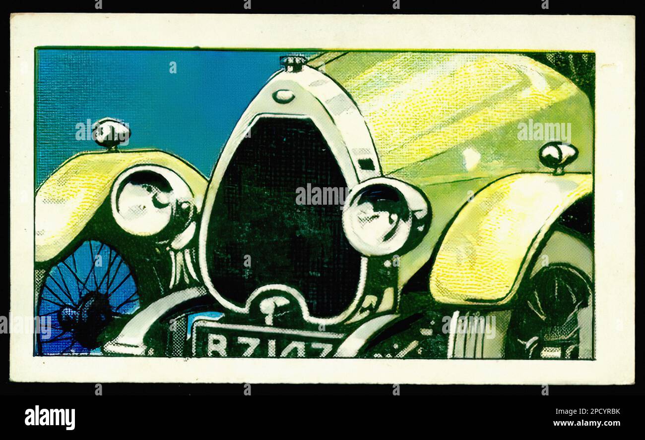 Bugatti Motor Car 1924 - Car Vintage Cigarette Card Stock Photo - Alamy