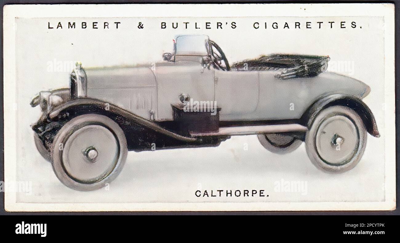 Calthorpe Motor Car, 1923 - Car Vintage Cigarette Card Stock Photo - Alamy