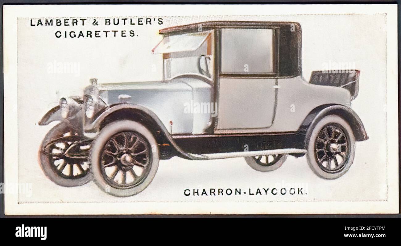Charron-Laycock Motor Car, 1923 - Car Vintage Cigarette Card Stock ...