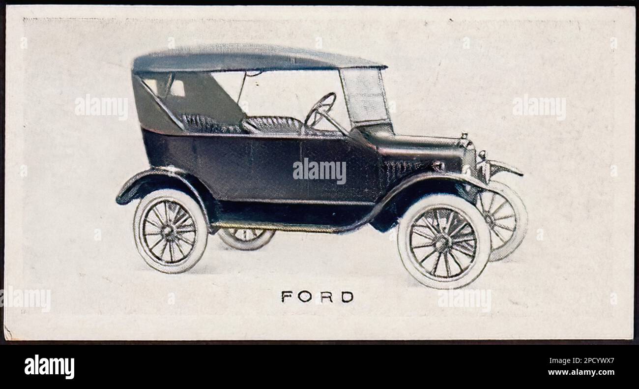 Ford Motor Car 1923 - Car Vintage Cigarette Card Stock Photo - Alamy