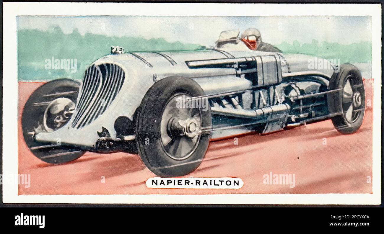 John Cobb's Napier-Railton - Car Vintage Cigarette Card Stock Photo - Alamy