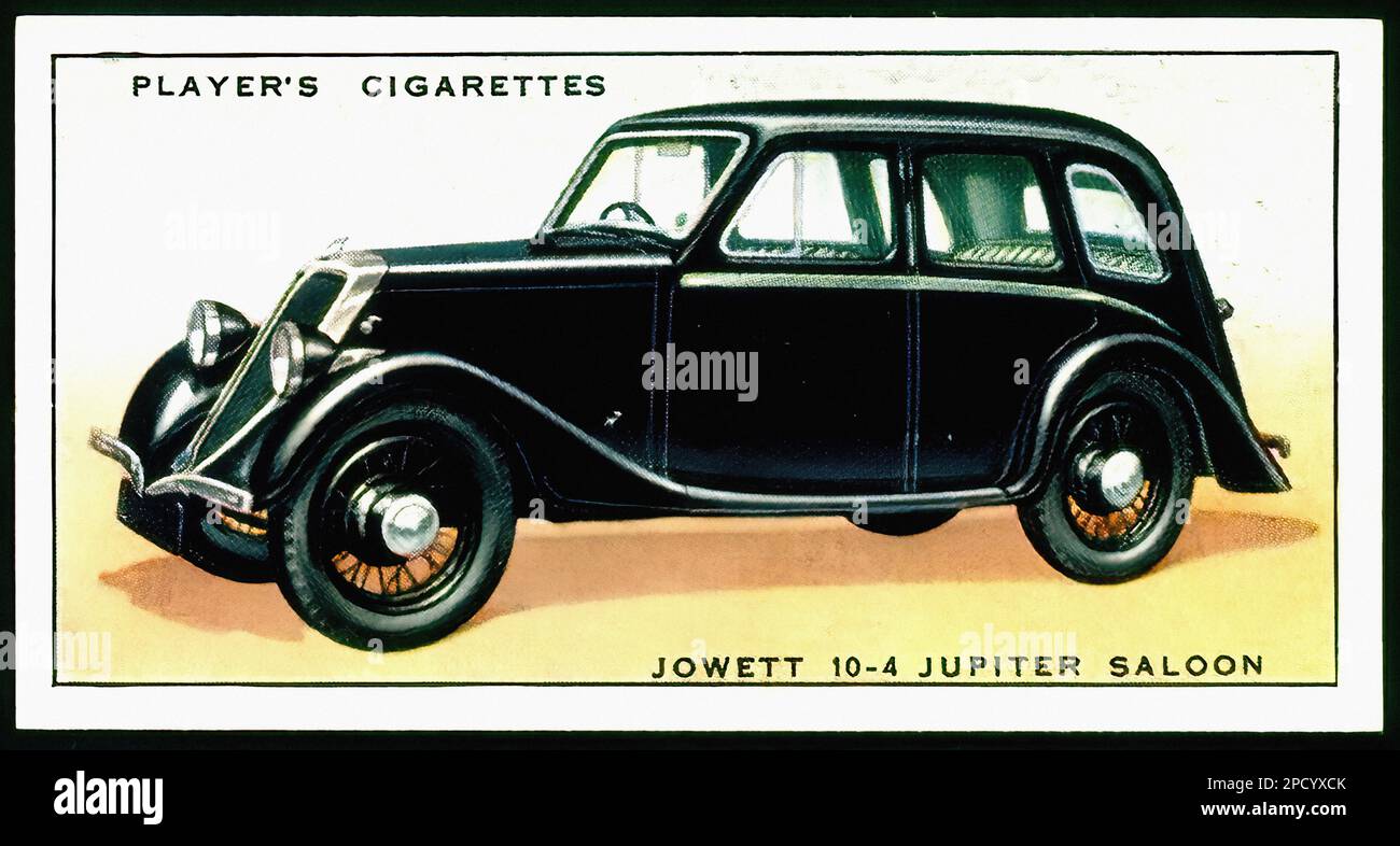 Jowett Jupiter Saloon Car, 1936 - Car Vintage Cigarette Card Stock ...