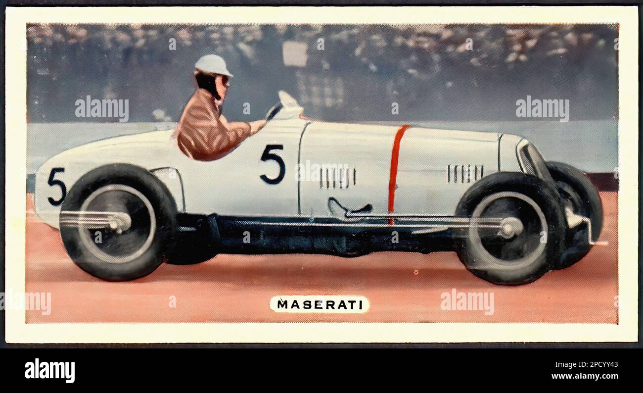 Maserati - Car Vintage Cigarette Card Stock Photo - Alamy