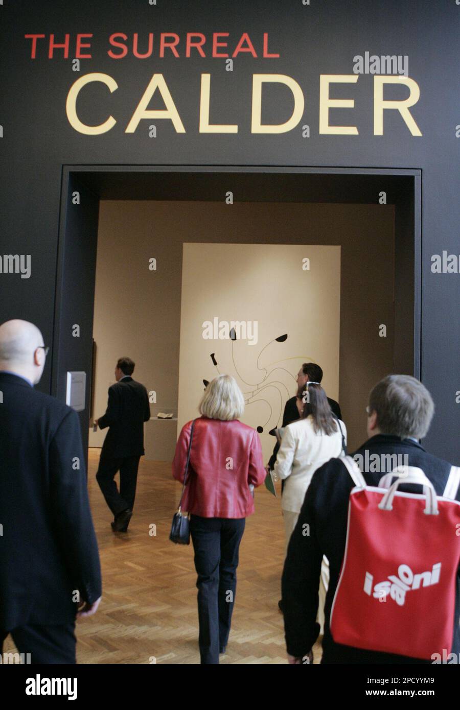 Visitors enter "The Surreal Calder" exhibit during a media preview ...