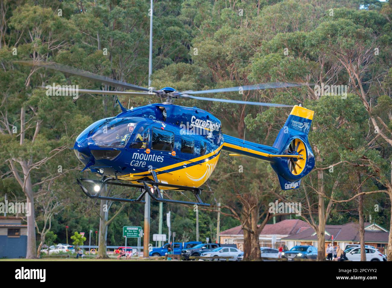 The Australian CareFlight Airbus H145 helicopter sponsored by Mounties ...
